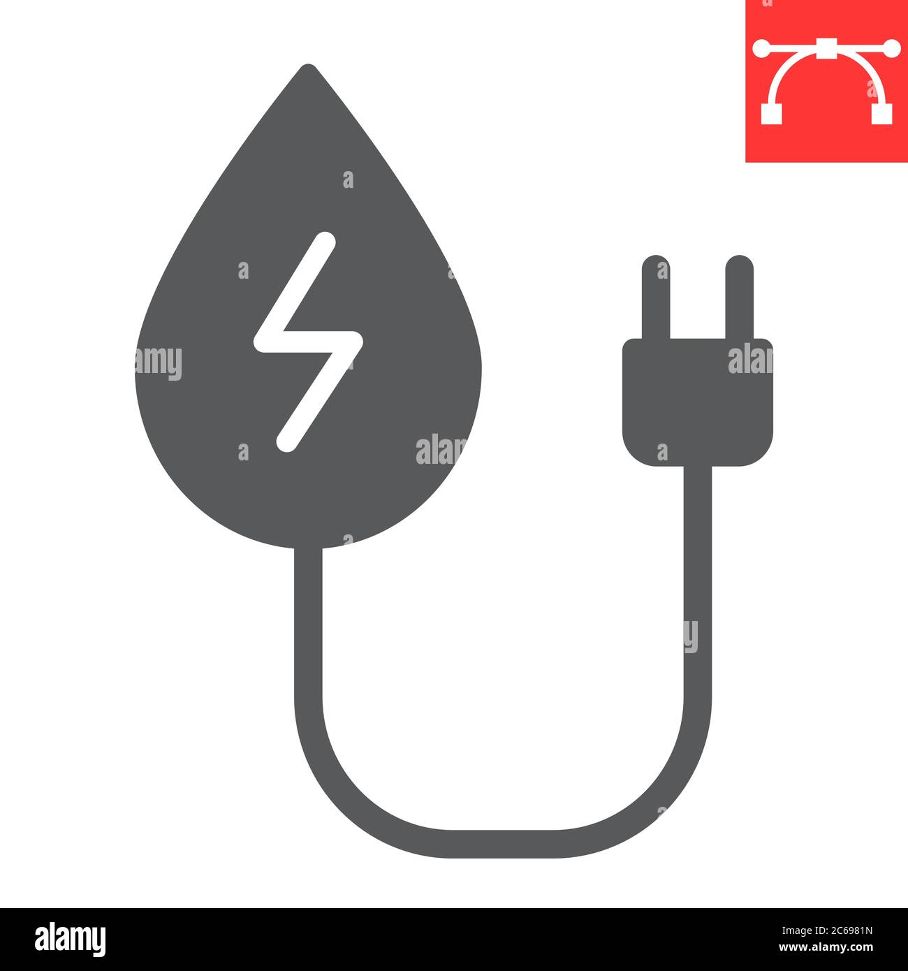 Hydropower glyph icon, energy and ecology, water energy sign vector ...