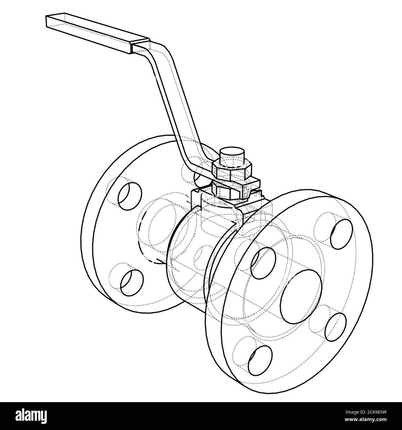Industrial valve outline Stock Photo - Alamy