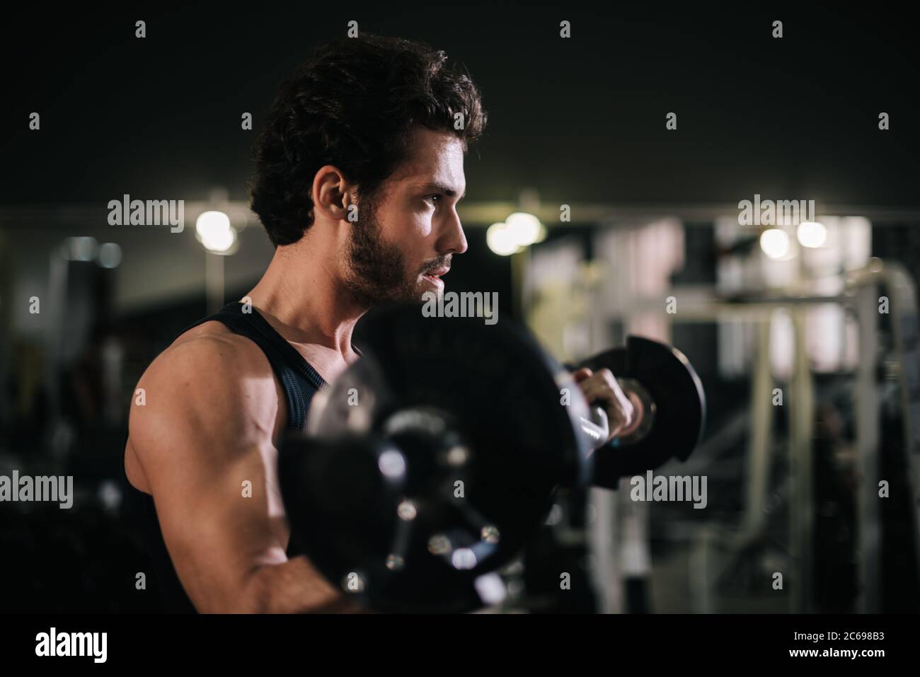 Muscle man skinny man hi-res stock photography and images - Alamy