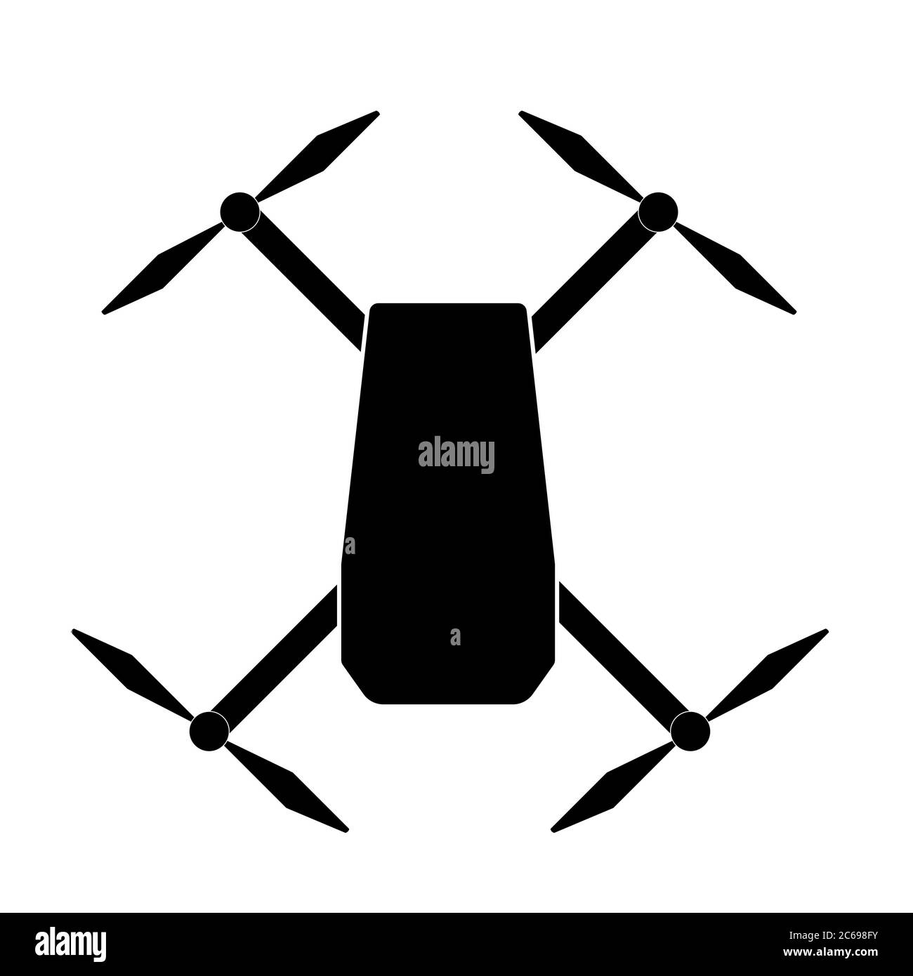 A graphical representation of a drone for use as web decoration or on a ...