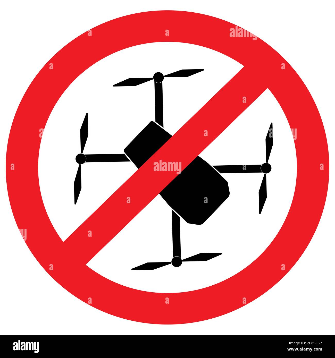 A graphical symbol indicating that drones are not allowed Stock Photo ...