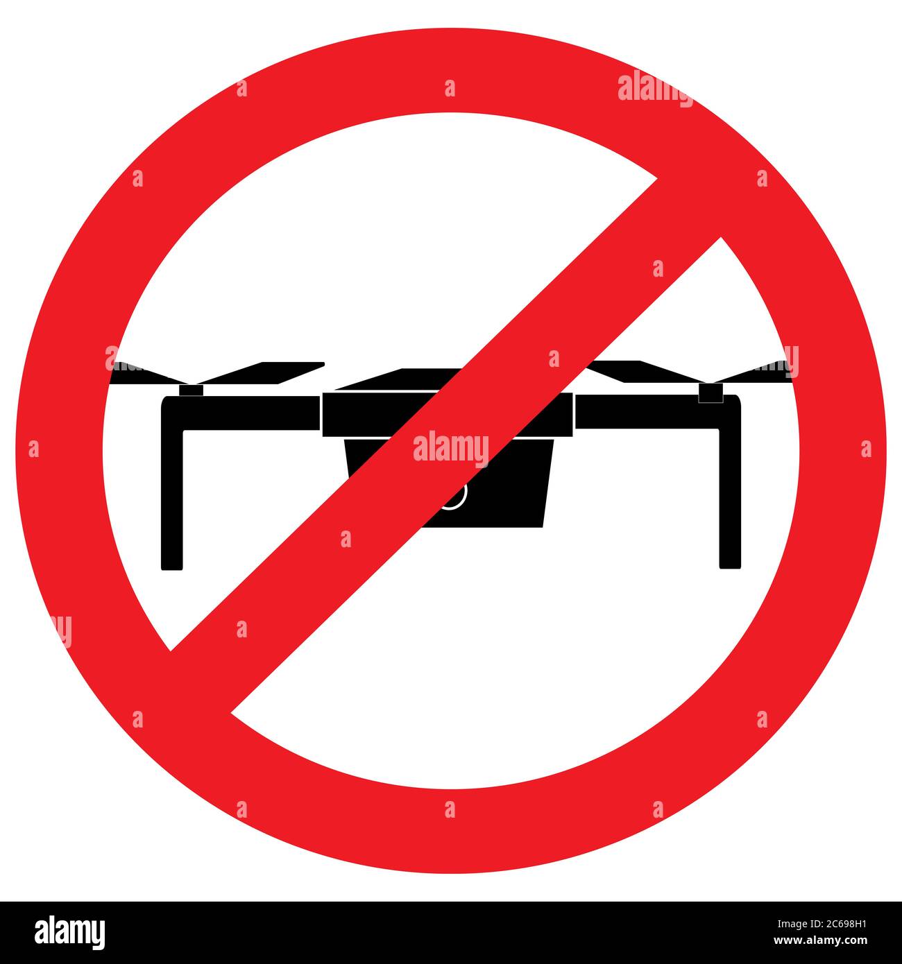 A graphical symbol indicating that drones are not allowed Stock Photo ...