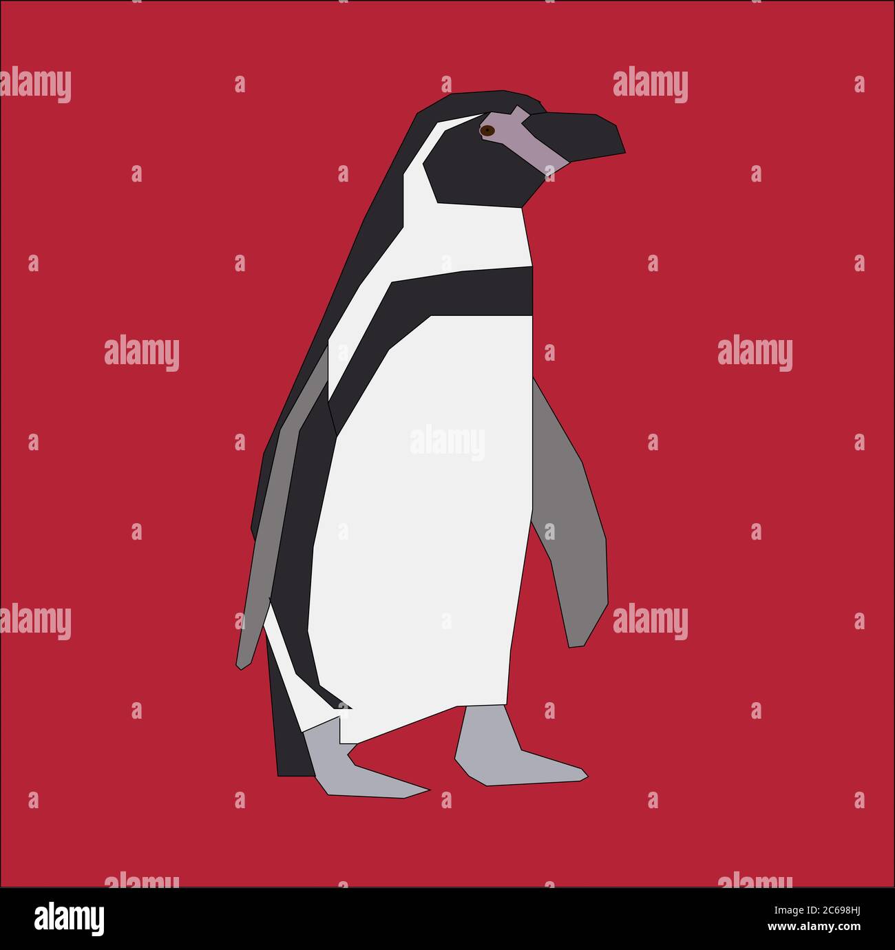 A graphic drawing of a Penguin for use as web decoration or a Logo ...