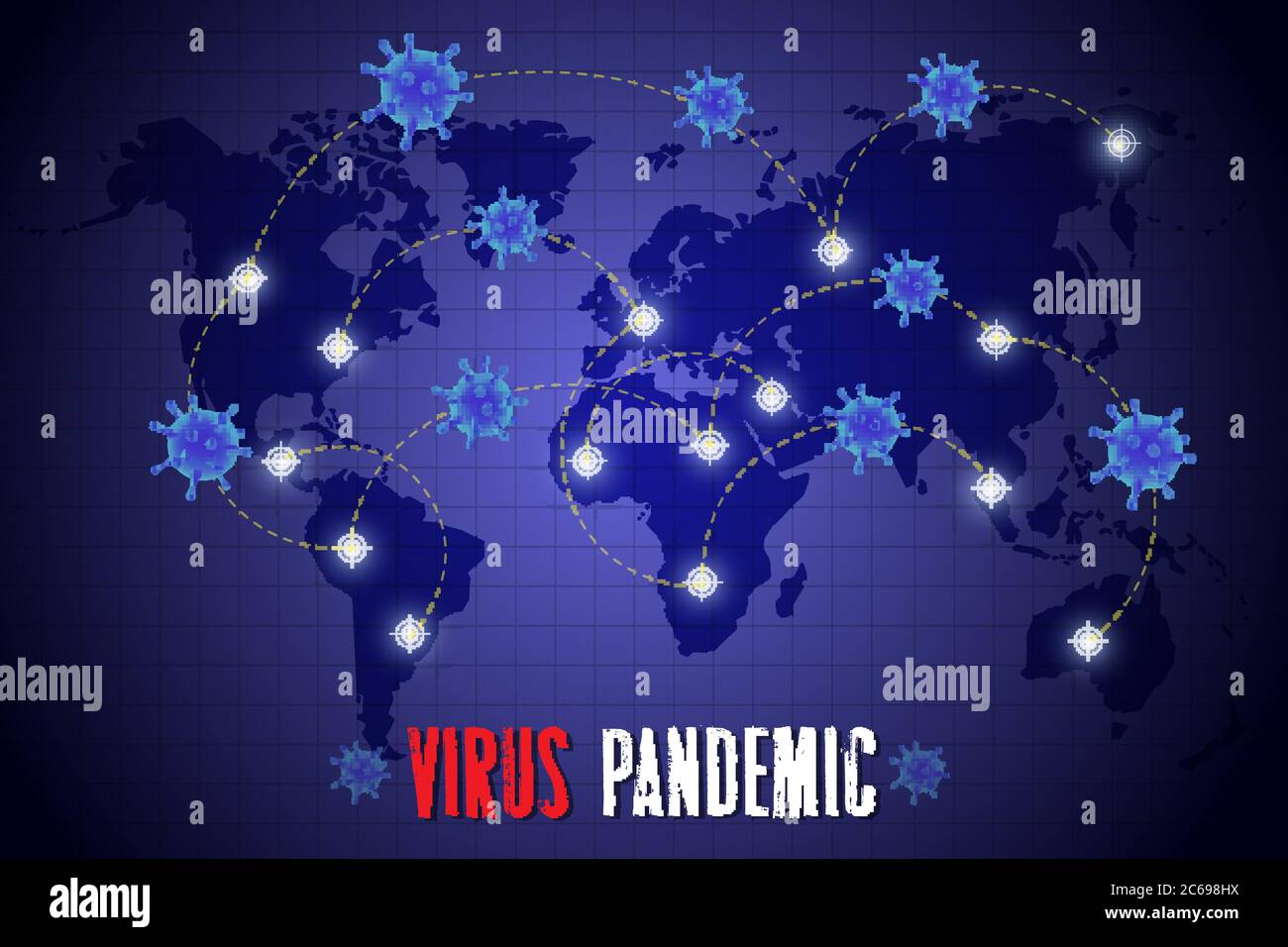 Virus epidemic 2020 spreading the world vector poster. Coronavirus ...
