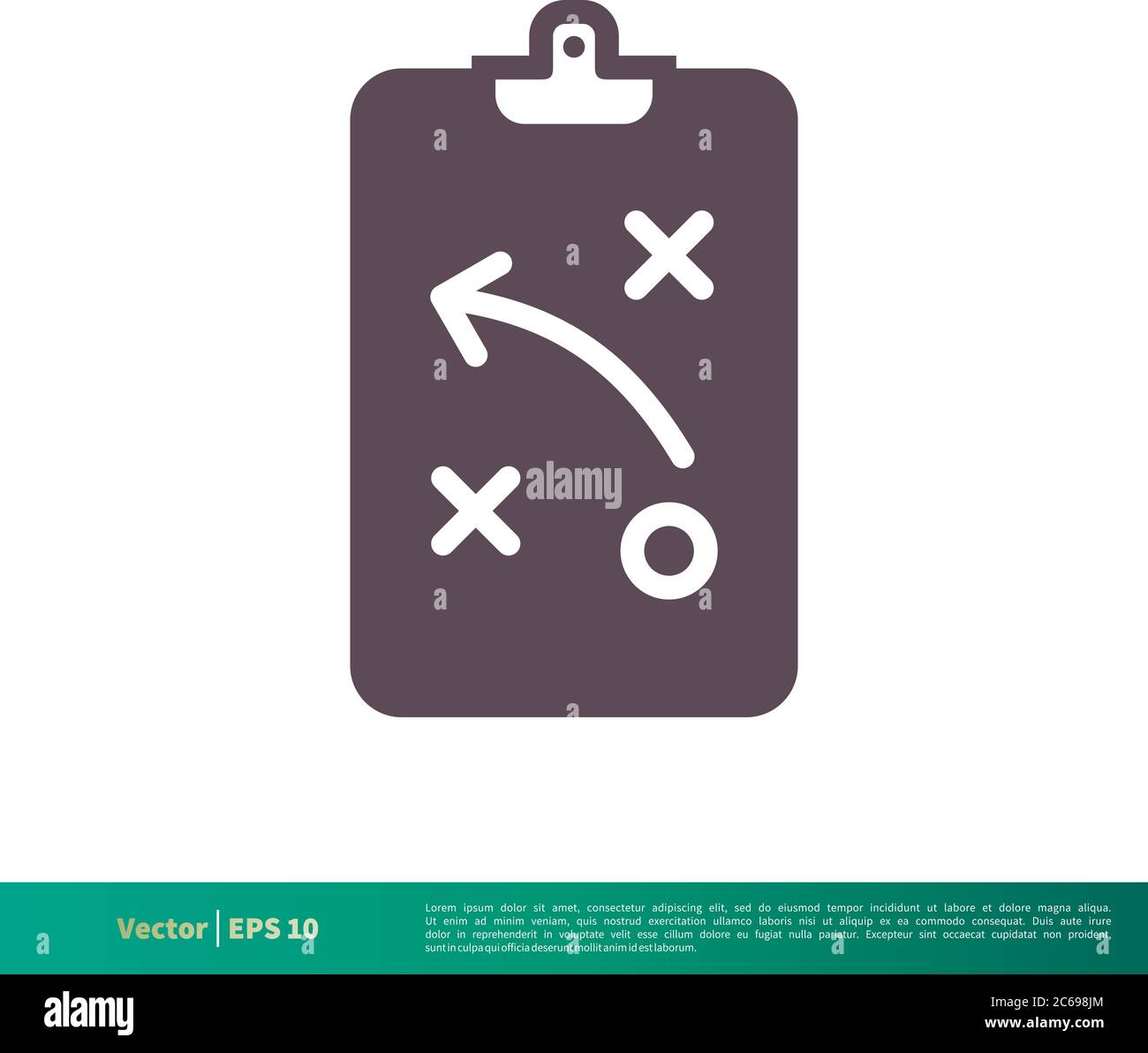 Planning Strategy Clipboard Icon Vector Logo Template Illustration ...