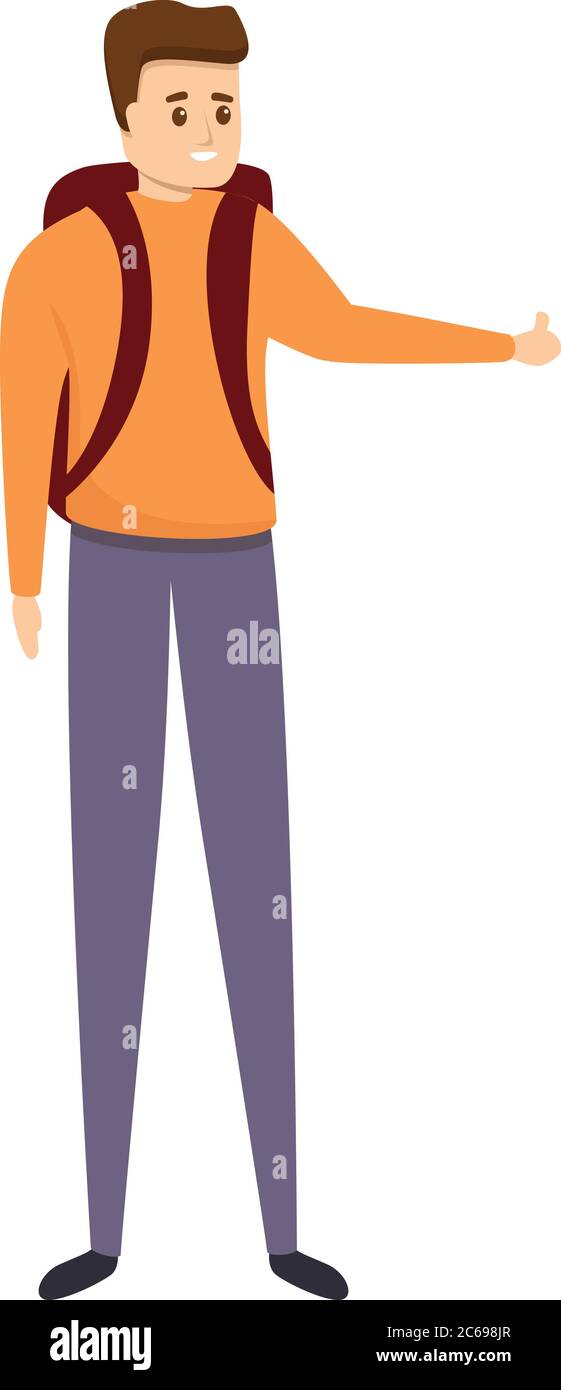Hitch hiker thumb white background Stock Vector Images - Alamy