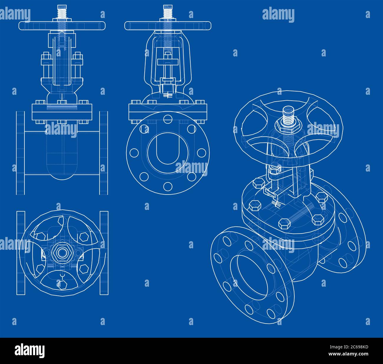 Industrial valve outline Stock Photo - Alamy