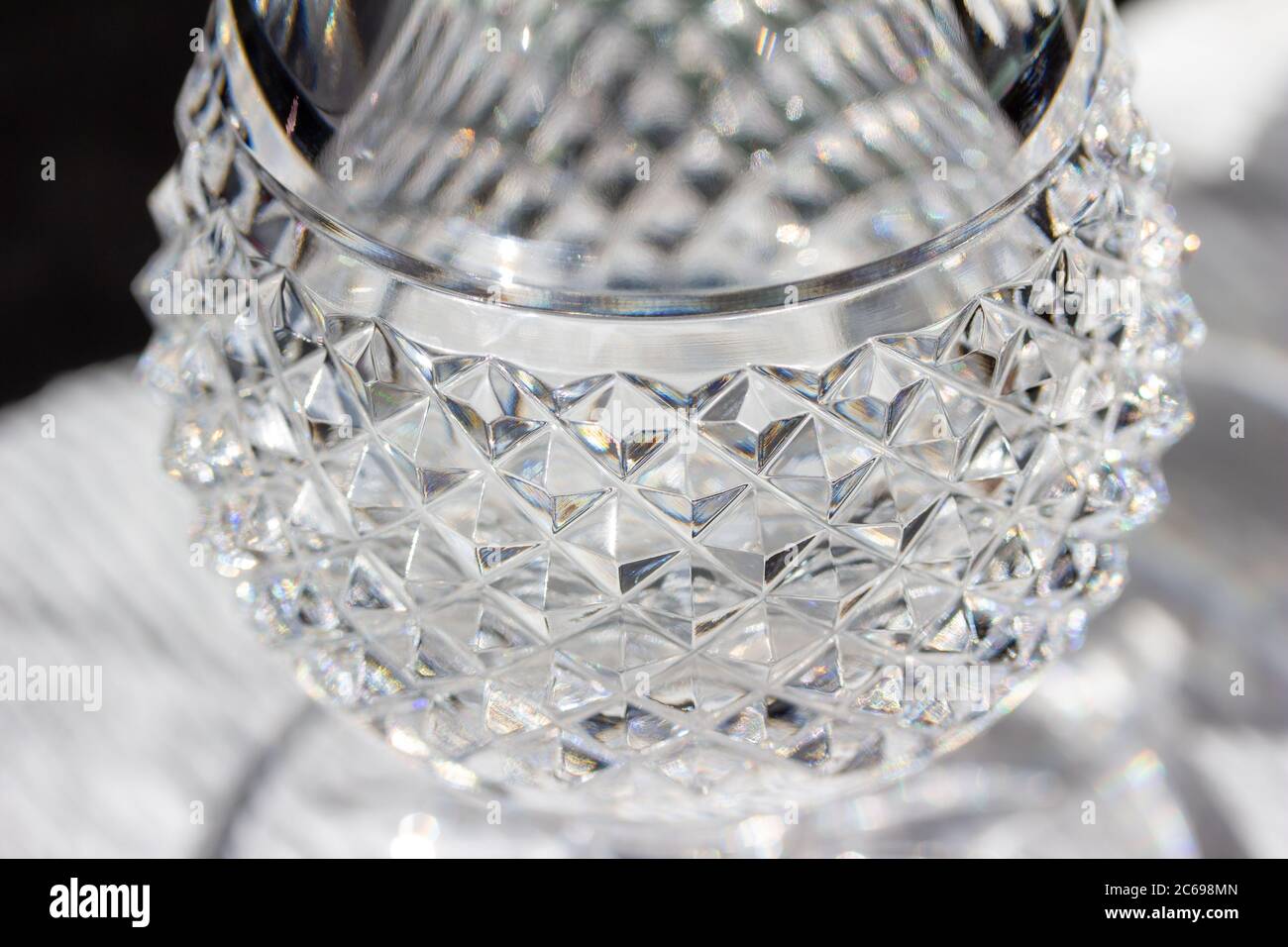 Lead crystal texture abstract with beautiful light reflecting diamond ...