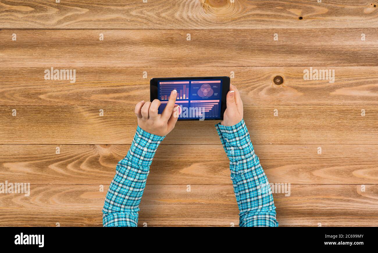 Using financial application Stock Photo - Alamy