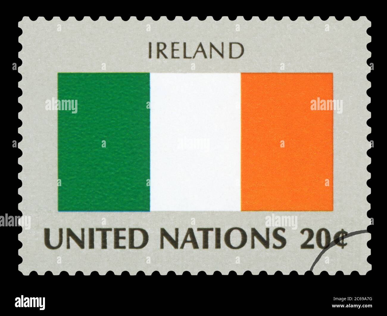 IRELAND - Postage Stamp of Ireland national flag, Series of United ...