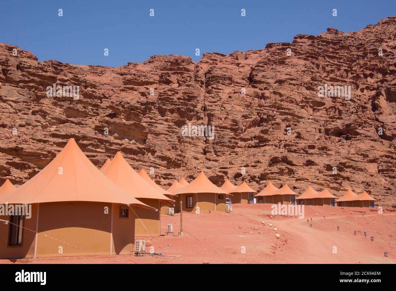Asia, Middle East, Jordan, Wadi Rum, Memories Aicha Luxury Camp Stock ...