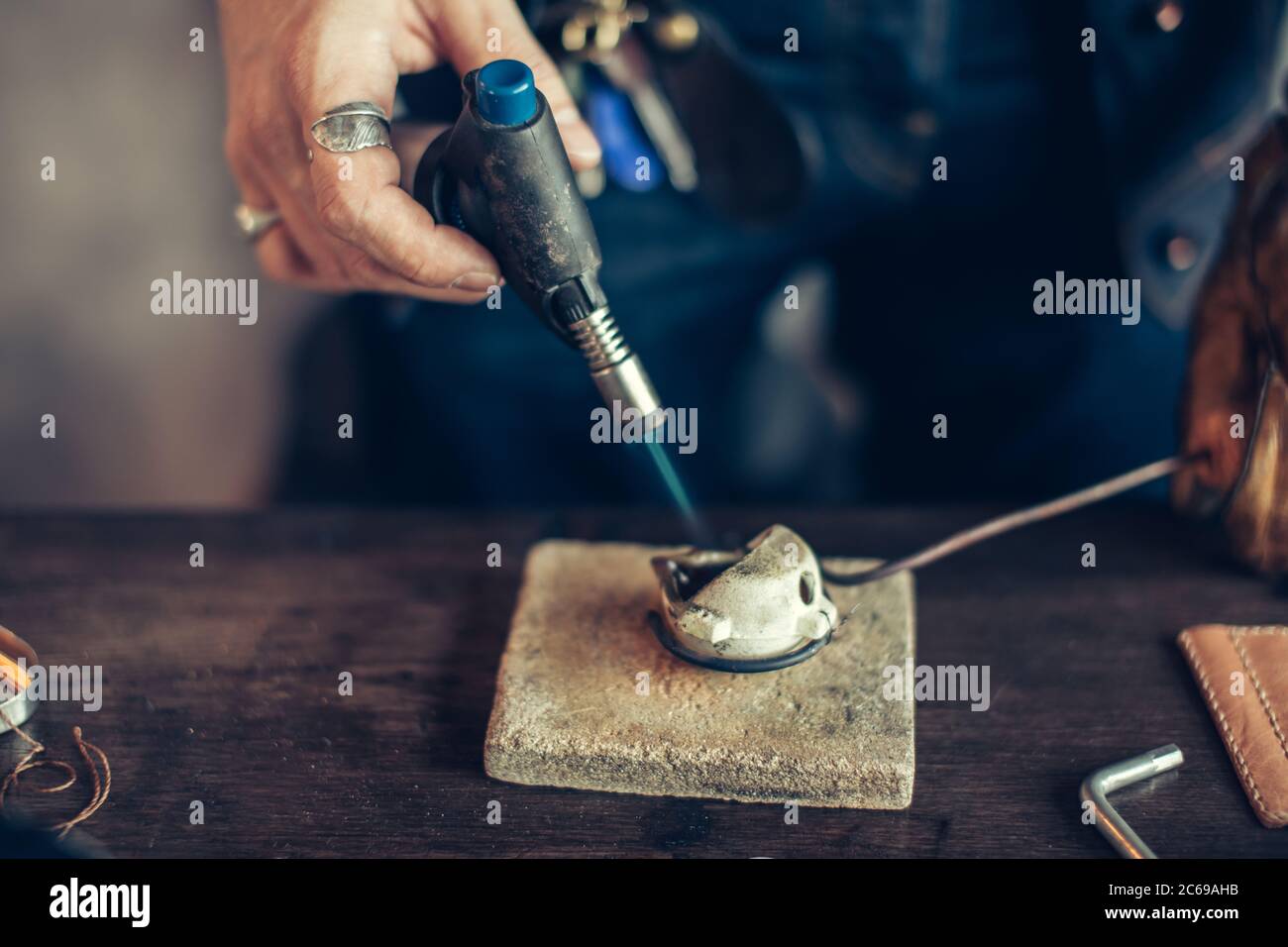 Melting metal piece hi-res stock photography and images - Alamy