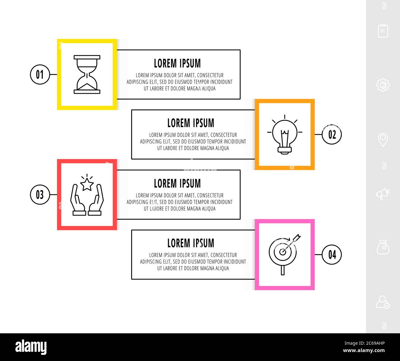 Four steps sequence process diagram hi-res stock photography and images ...