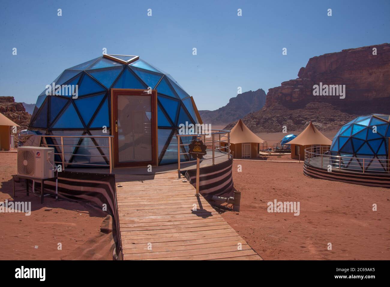 Asia, Middle East, Jordan, Wadi Rum, Memories Aicha Luxury Camp Stock ...
