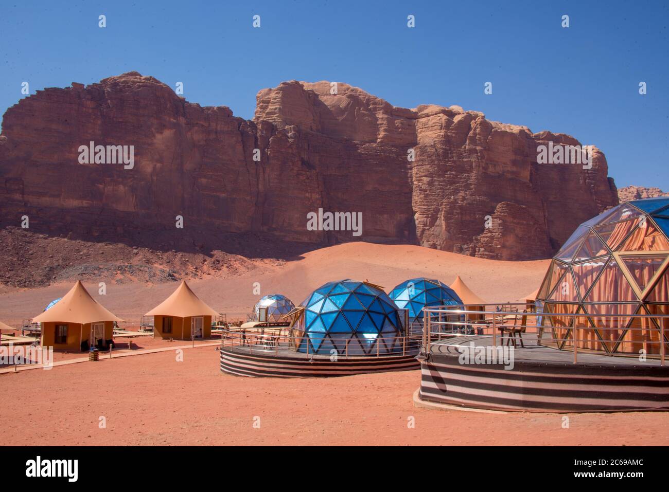 Asia, Middle East, Jordan, Wadi Rum, Memories Aicha Luxury Camp Stock ...