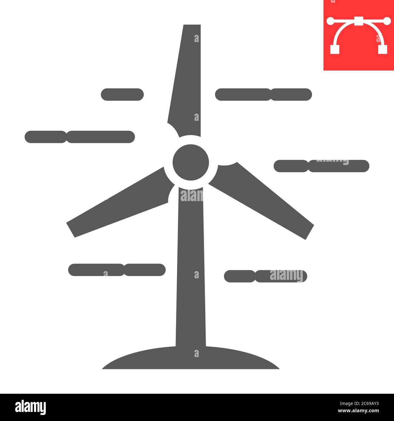 Wind Turbine glyph icon, energy and ecology, wind energy sign vector ...