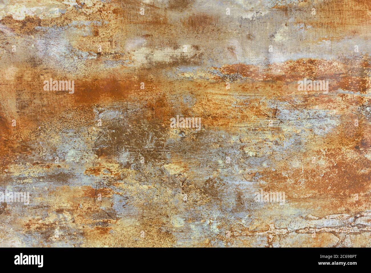 Unusual vintage texture of brown steel sheet of old metal with rust ...