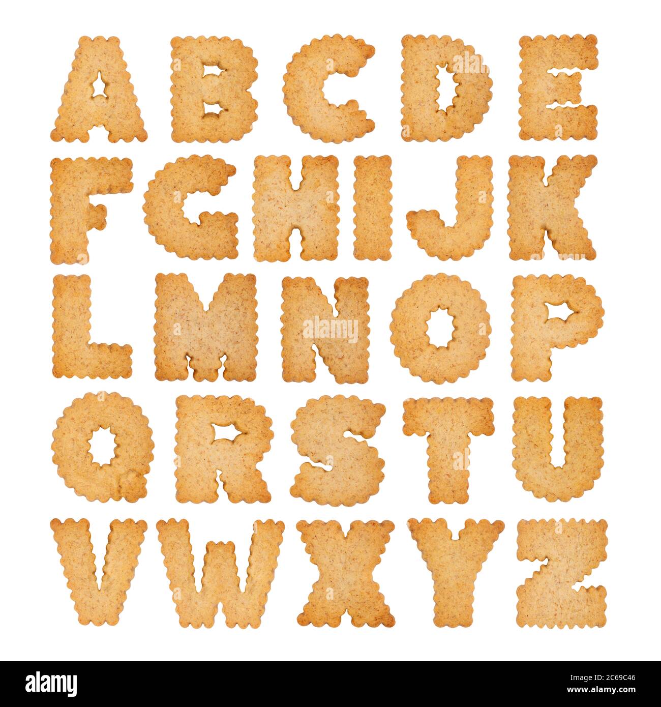 Cookie alphabet font isolated on white background. Font for reciepe or ...