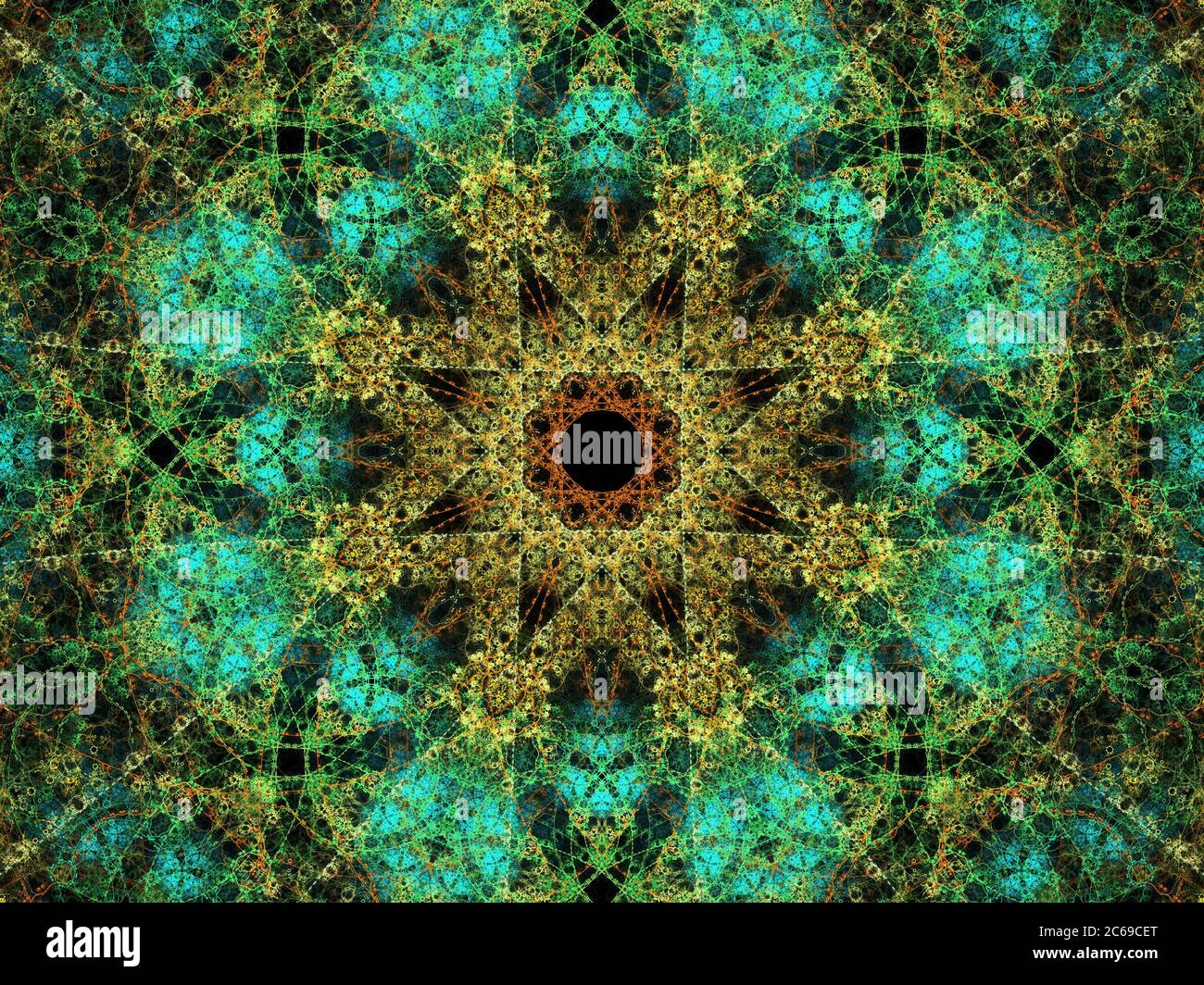 Mandala Fractal Art Stock Photo - Alamy