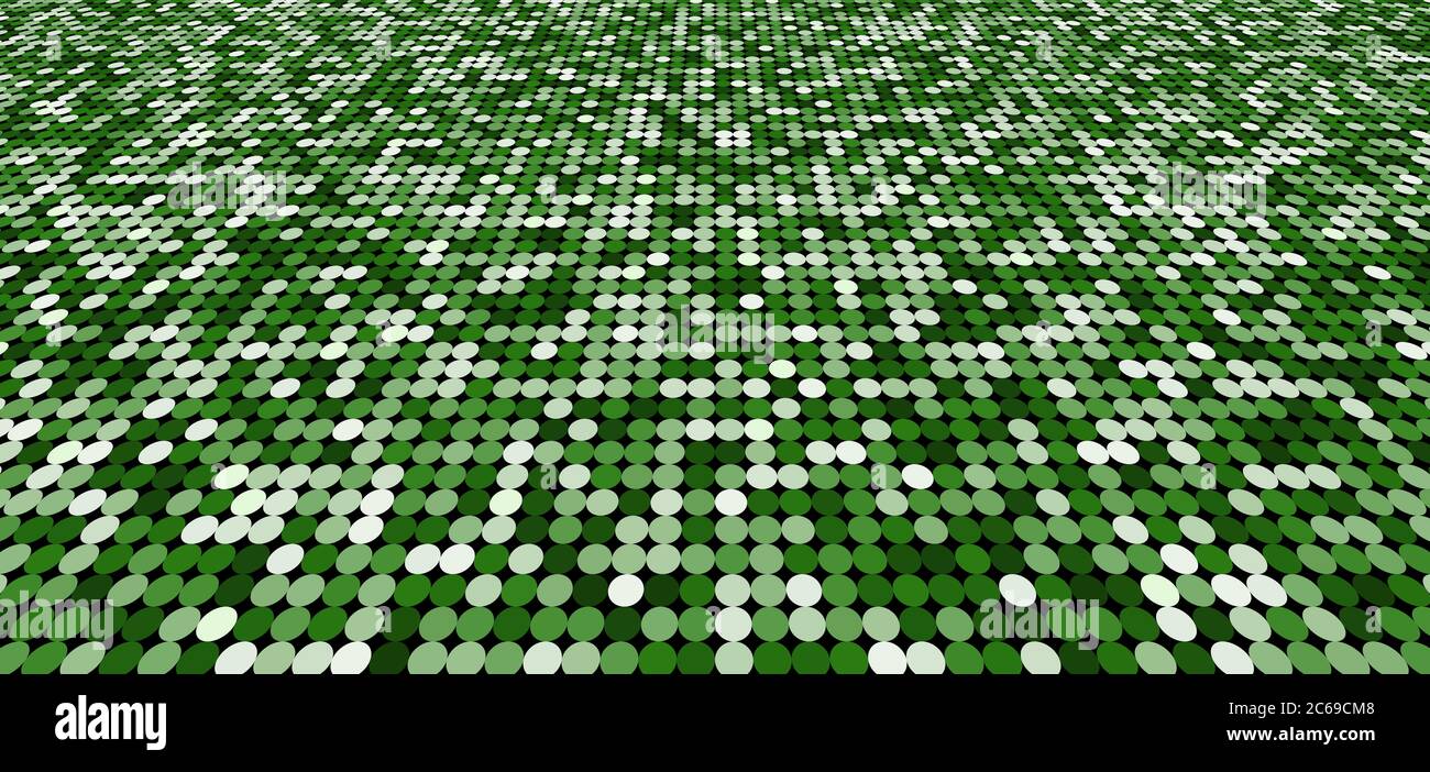Abstract pattern green shimmer perspective background with circles ...