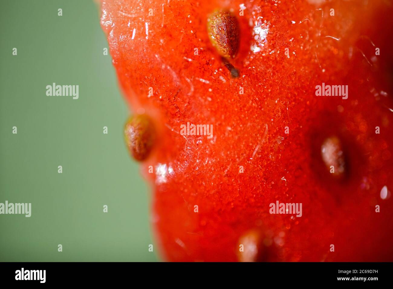 Ultra macro photo of a fresh Australian Strawberry Stock Photo - Alamy
