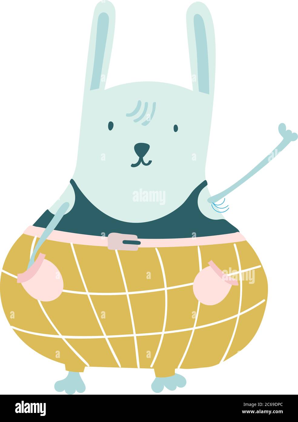 Vector Scandinavian style Home father bunny for nursery. Forest rabbit ...