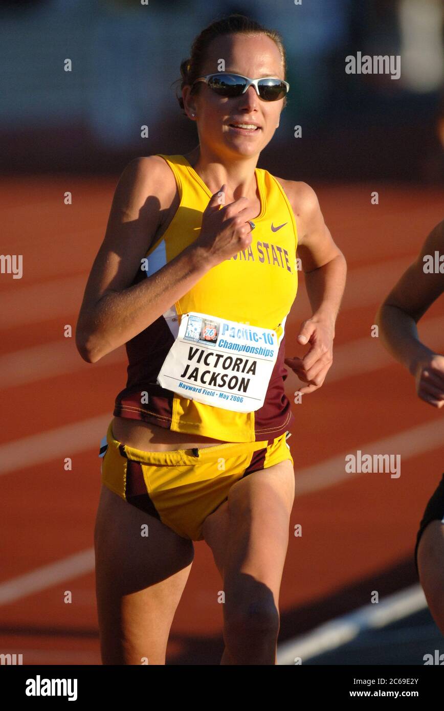 Eugene, United States. 13th May, 2006. Victoria Jackson finishes second ...