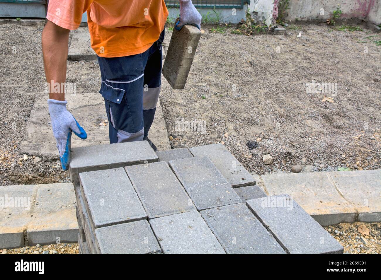 Laying Bricks On Concrete