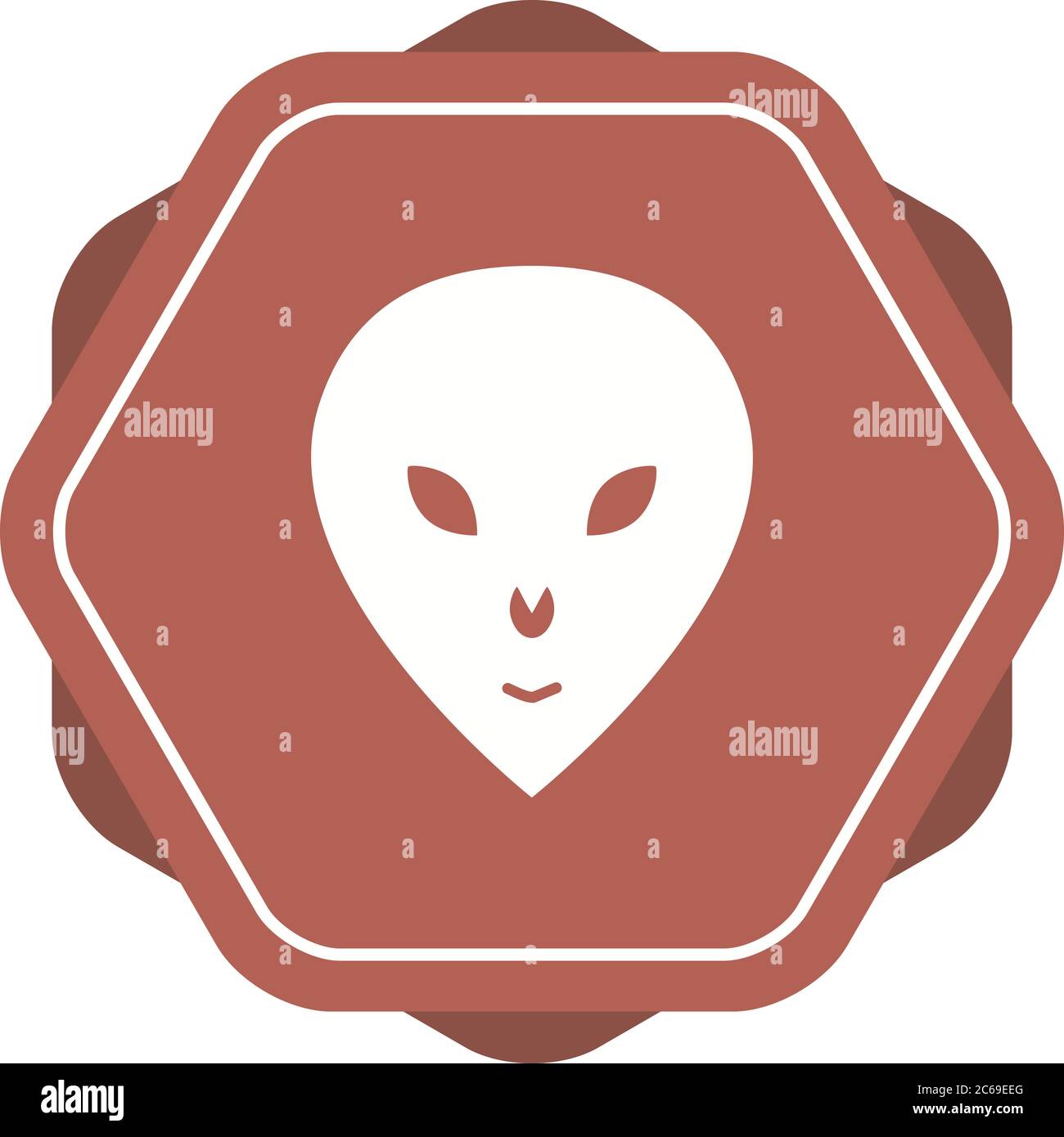 Unique Alien Face Vector Glyph Icon Stock Vector Image & Art - Alamy