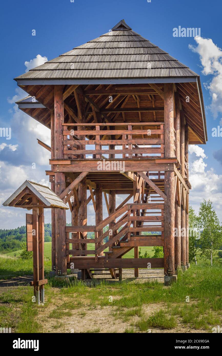 Przemyskie Foothills, around the town of Bircza. A viewpoint and a ...