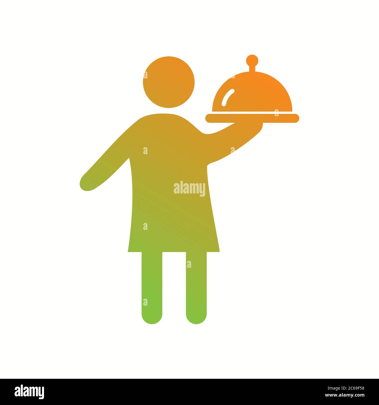 Unique Man Serving Food Vector Glyph Icon Stock Vector Image & Art - Alamy