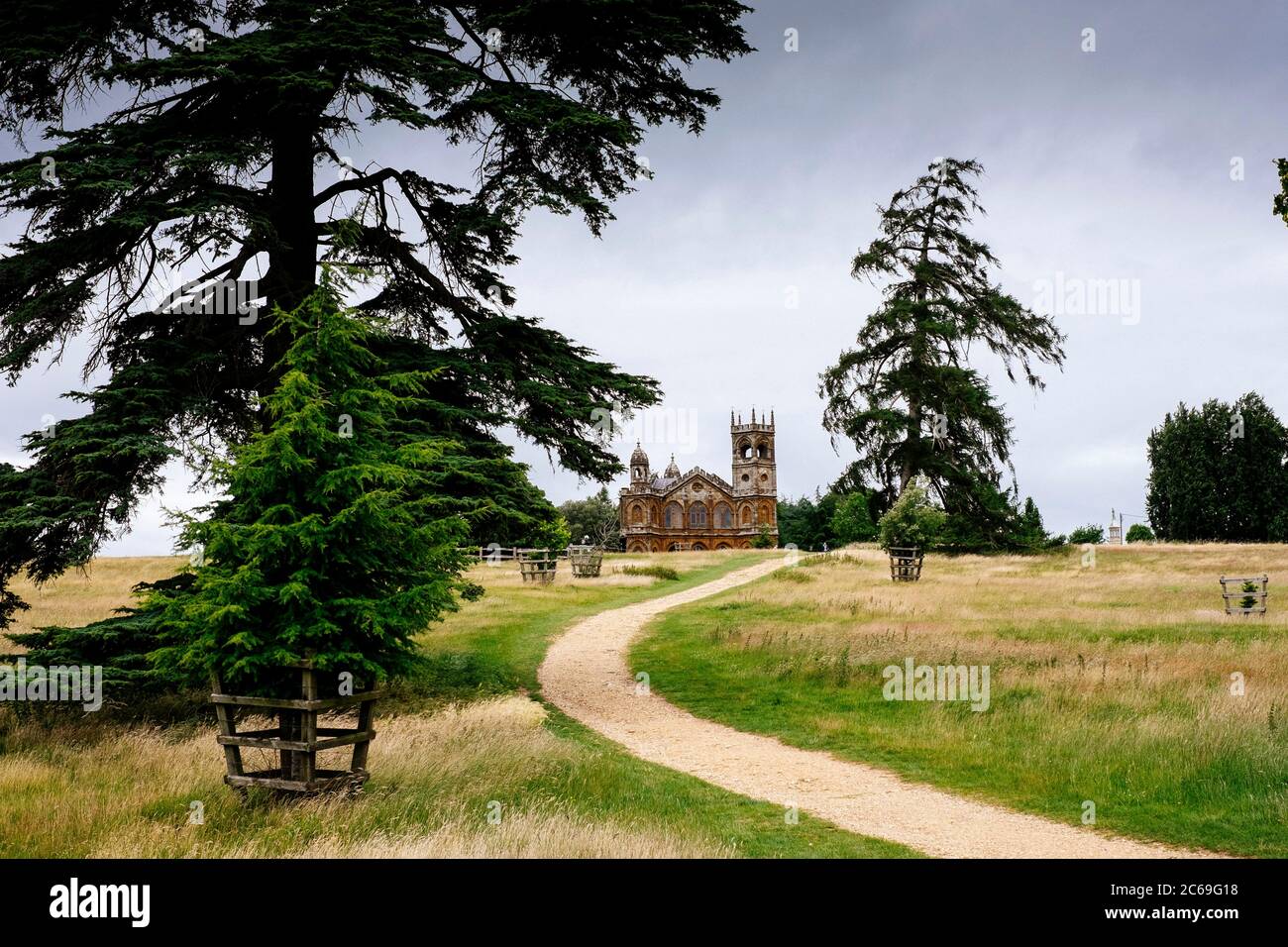 The Gothic Temple at National Trust Stowe Stock Photo - Alamy