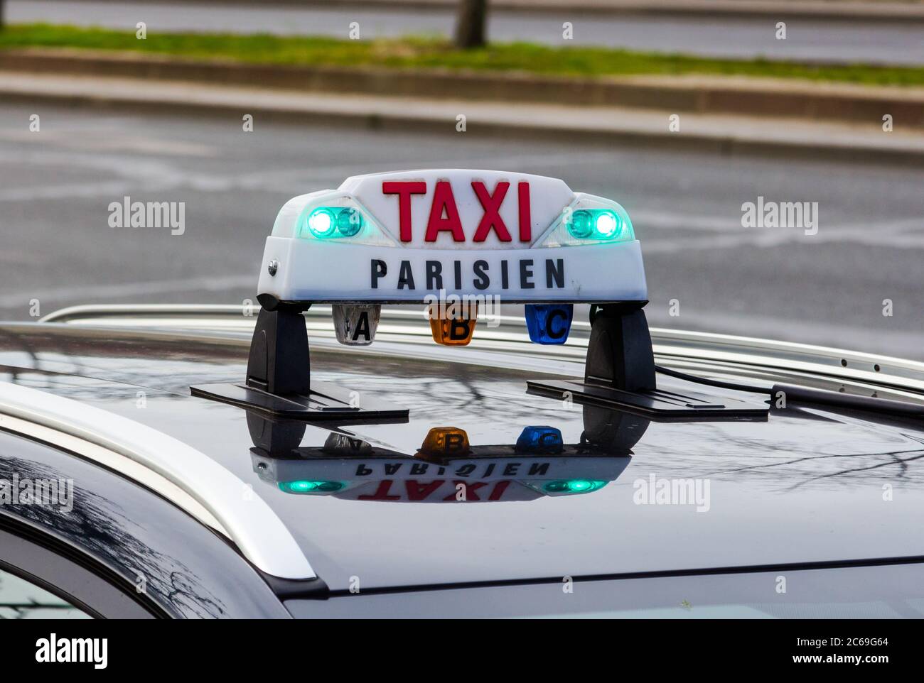A typical Taxi Sign in Paris Stock Photo - Alamy