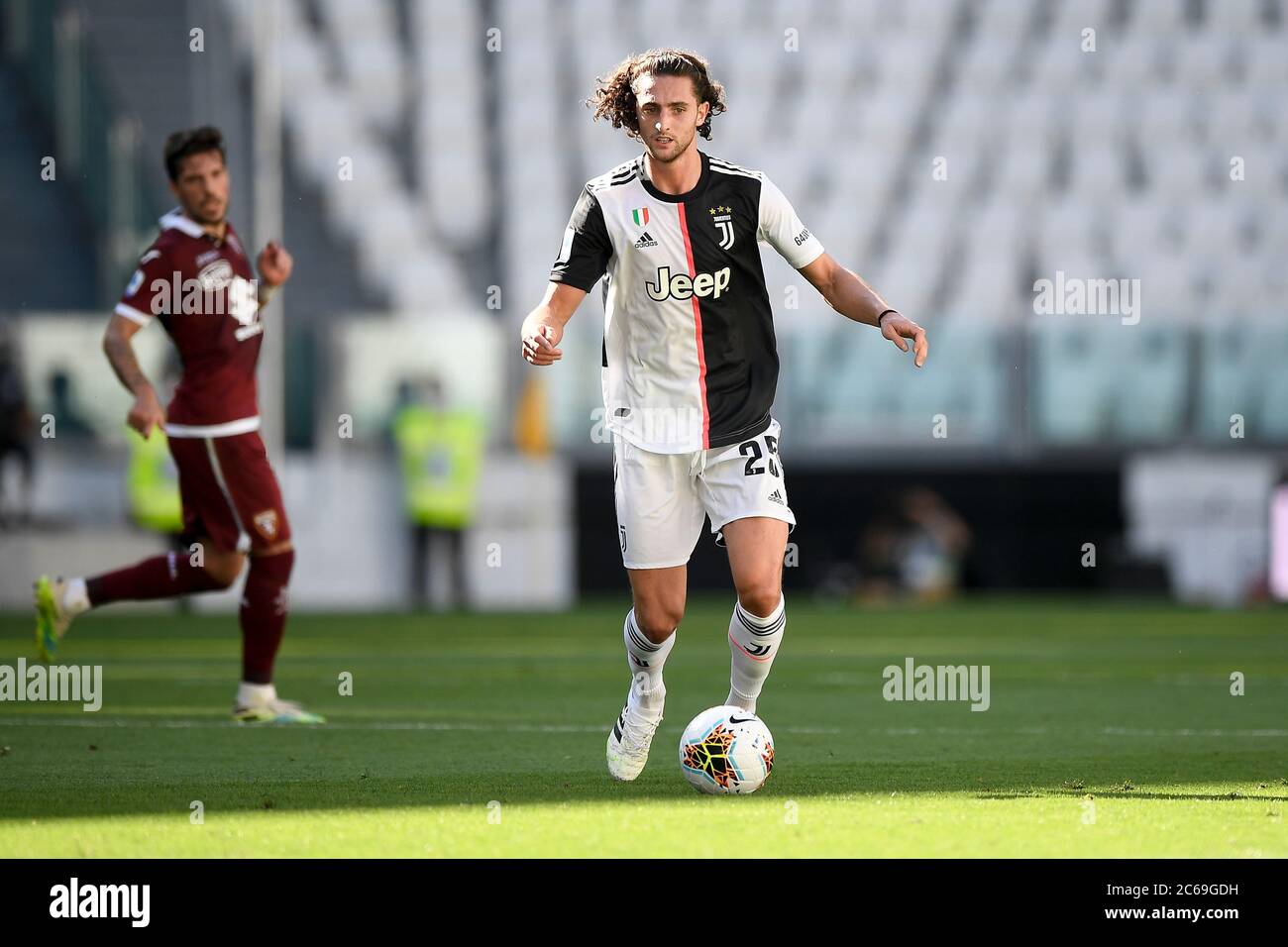 Turin, Italy - 04 July, 2020: Adrien Rabiot of Juventus FC in action ...