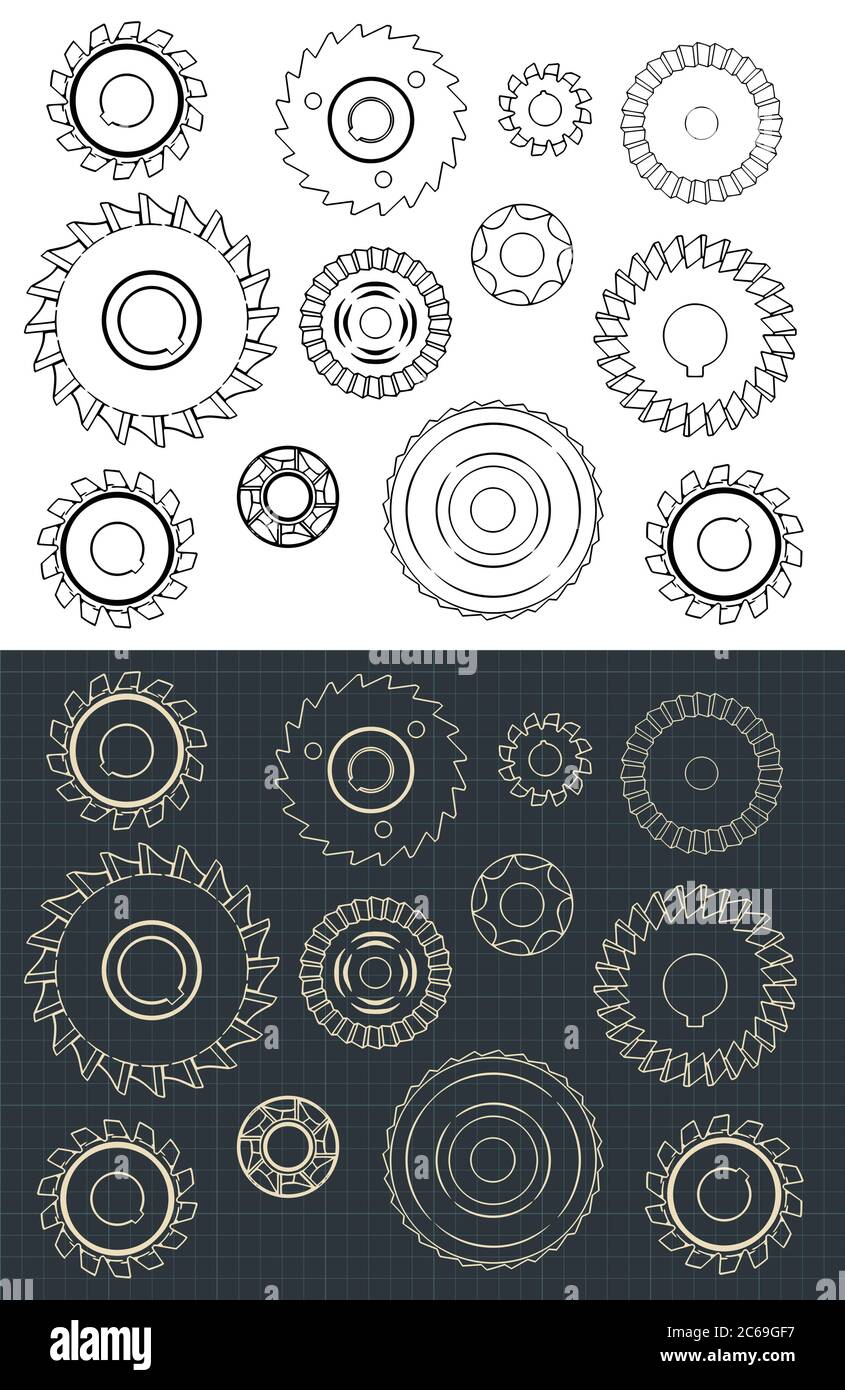 Mill blueprint Stock Vector Images - Alamy
