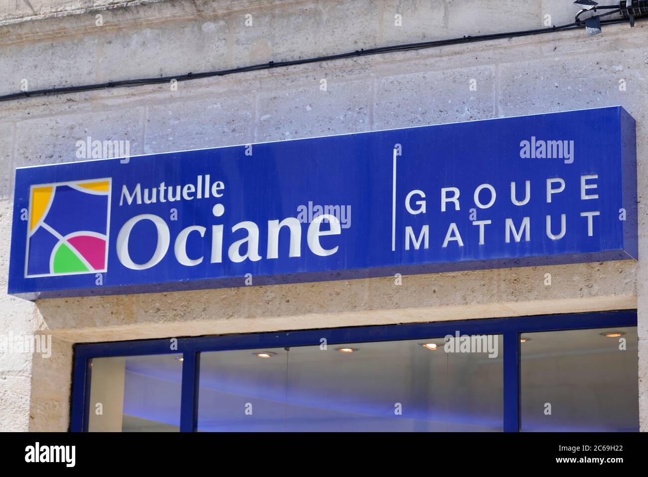 Bordeaux , Aquitaine / France - 07 06 2020 : Mutuelle Ociane sign and ...