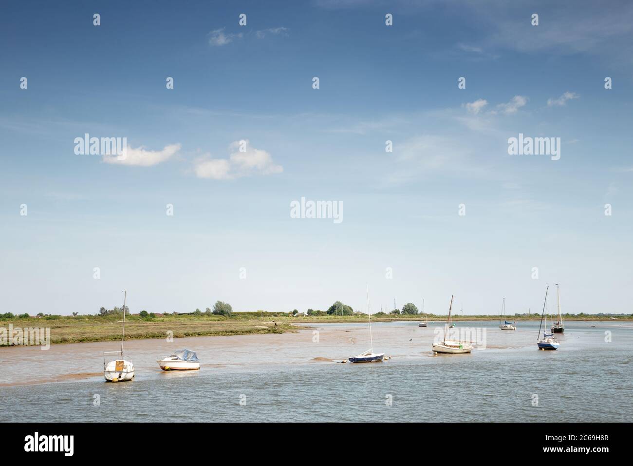 the river chelmer taken in the essex village of maldon in england Stock ...