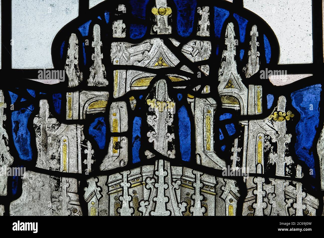 Crocketed pinnacles and other medieval Gothic architectural features ...