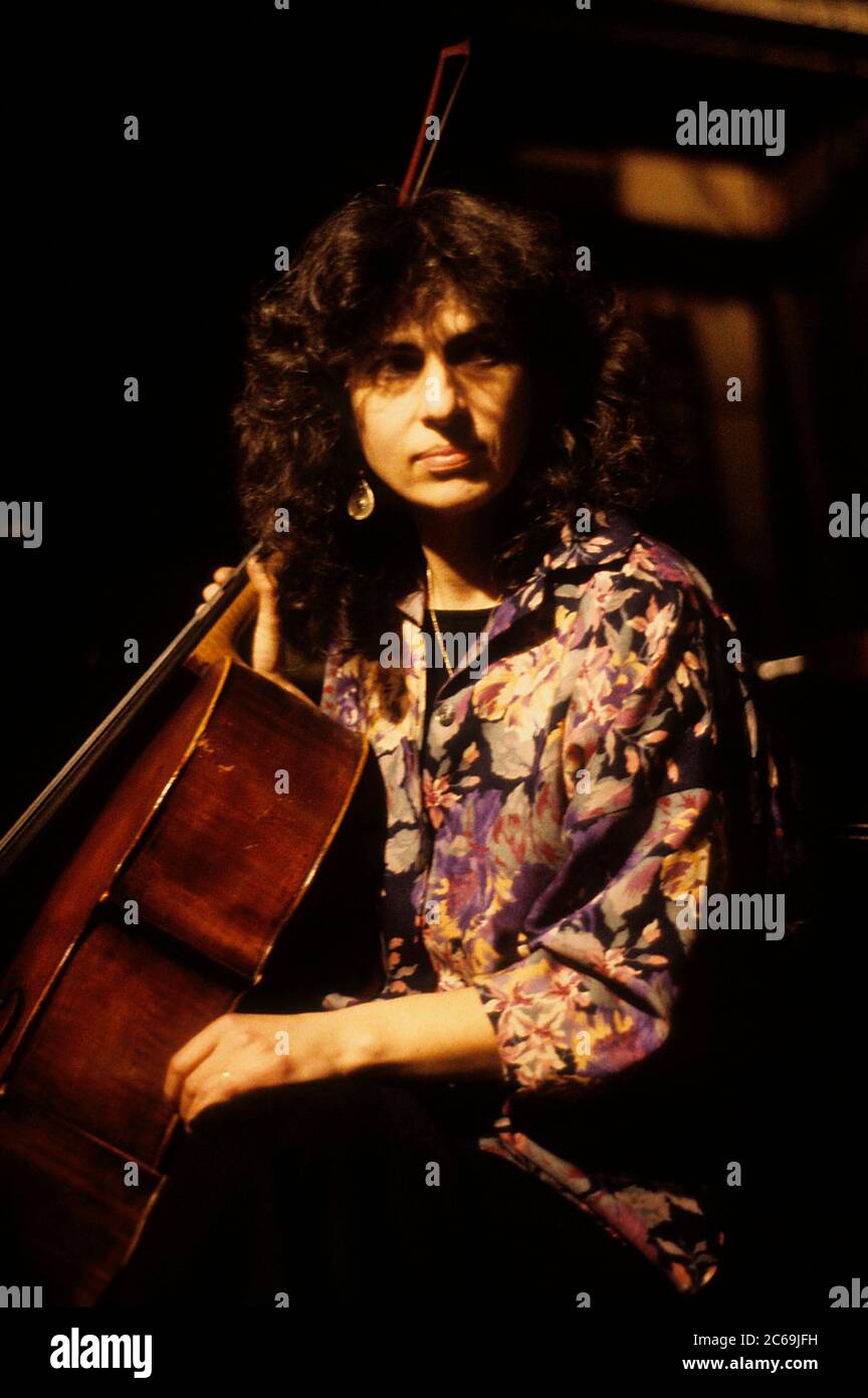 Helen Liebmann of the Penguin Cafe Orchestra at the sound check in the ...