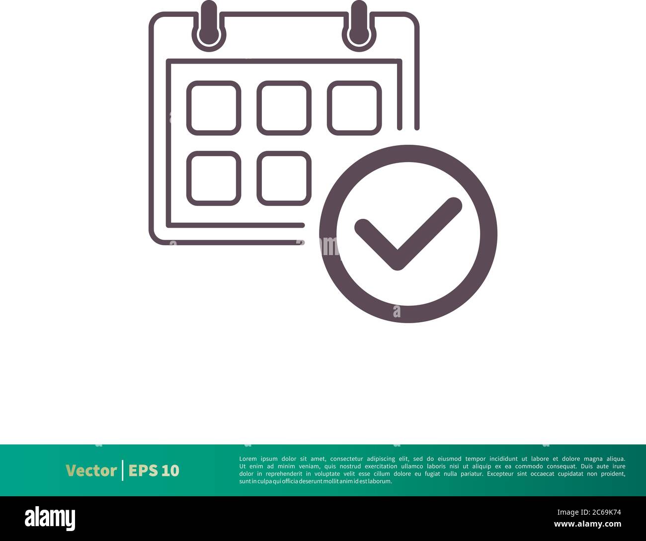 Calendar, Schedule Icon Vector Logo Template Illustration Design ...