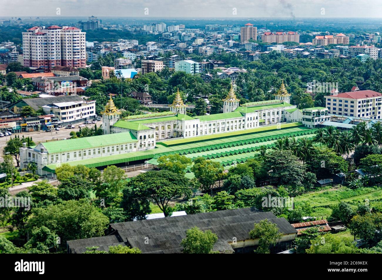 Yangon central railway station, Myanmar Stock Photo - Alamy