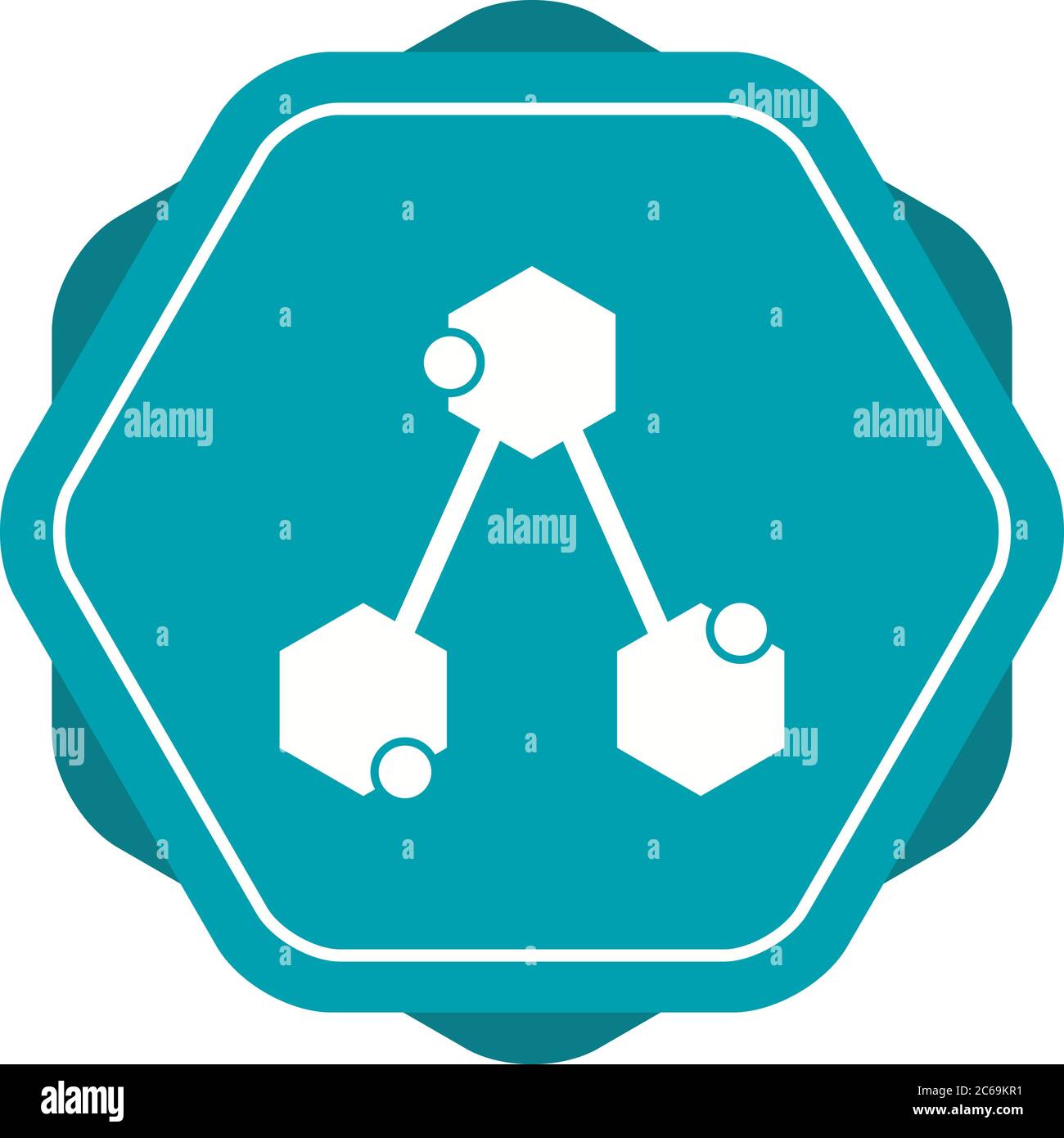 Unique Chemical Structure Vector Glyph Icon Stock Vector Image & Art ...