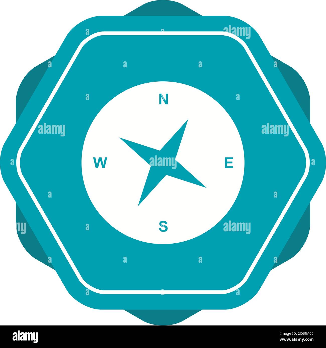 Unique Compass Vector Glyph Icon Stock Vector Image & Art - Alamy