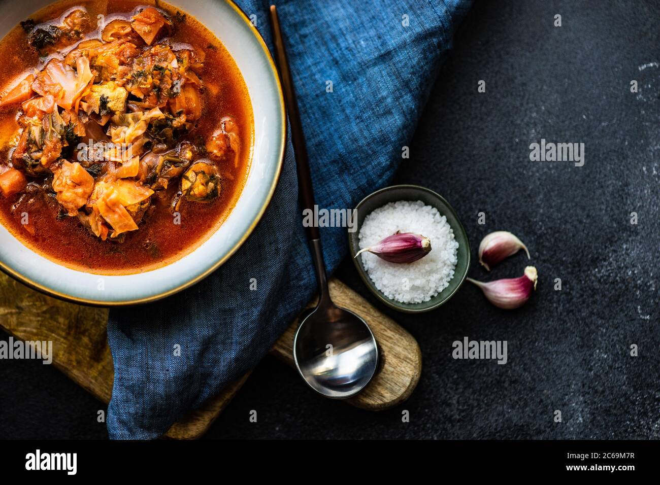 Traditional meat and beetroot soup Stock Photo - Alamy