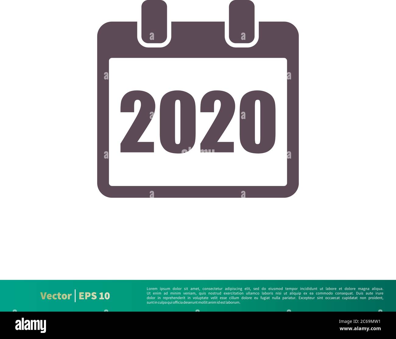 2020 Calendar Icon Vector Logo Template Illustration Design. Editable ...