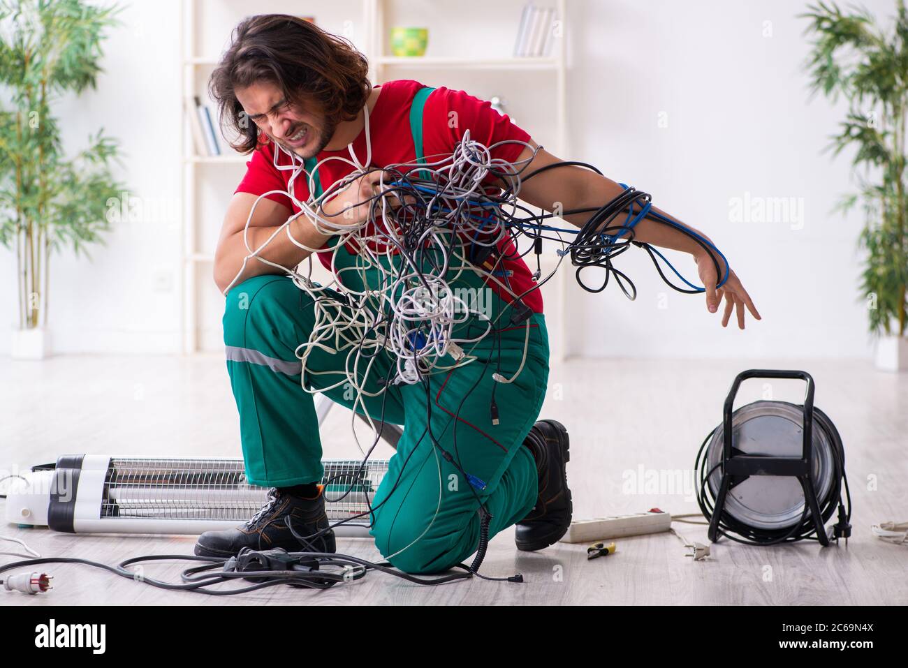 Electrician in trouble hi-res stock photography and images - Alamy