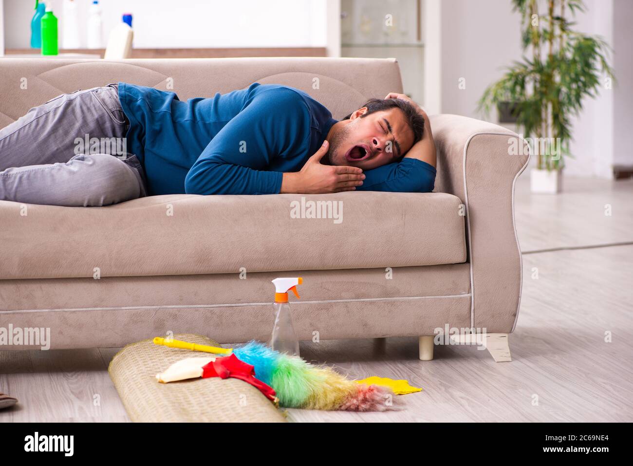 Cleaning fatigue boring housework exhausted hi-res stock photography ...