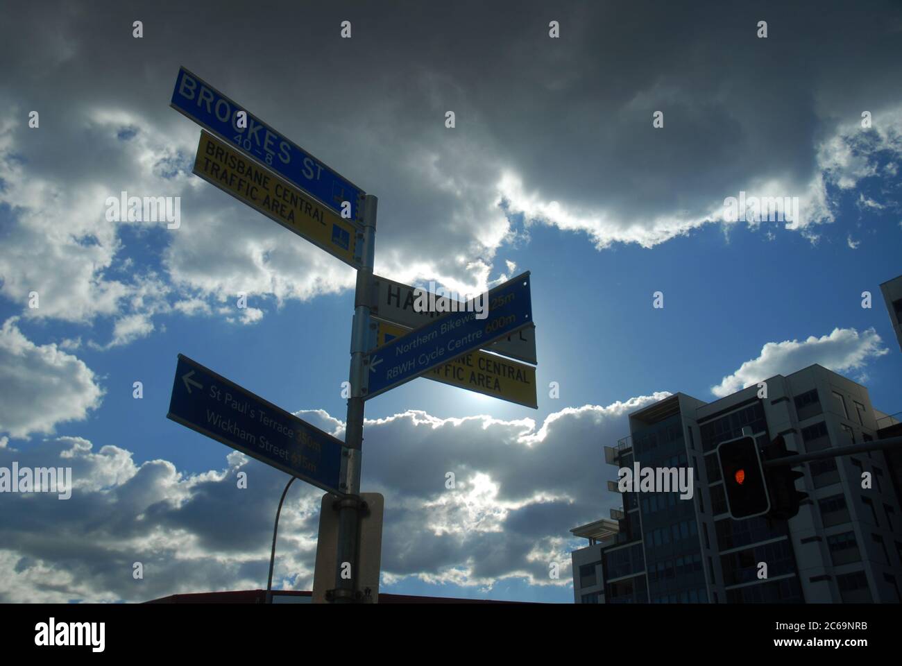 Street Signs, Bowen Hills, Brisbane, Queensland, Australia Stock Photo ...