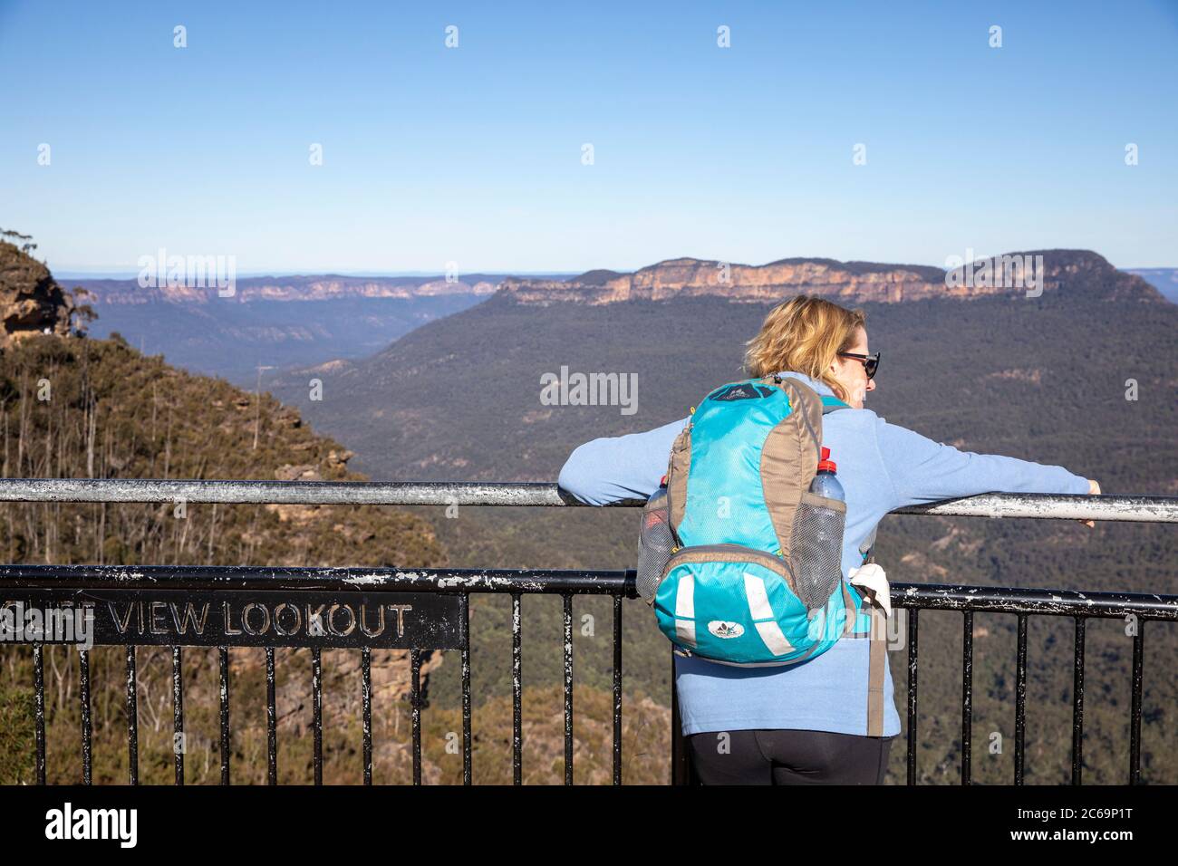 Blue mountains national park lady woman hiker model released views ...