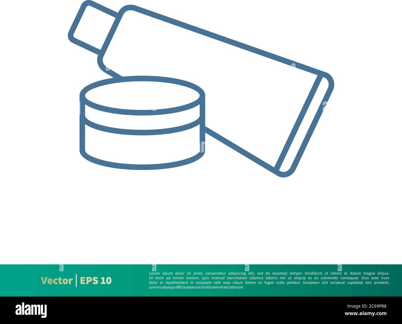 Beauty Care, Cosmetic Cream Bottle Icon Vector Logo Template ...